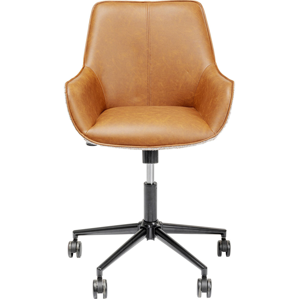 Brown Office Chair | Functional Leather Look | JULIA VENCE STORE – DEKOR